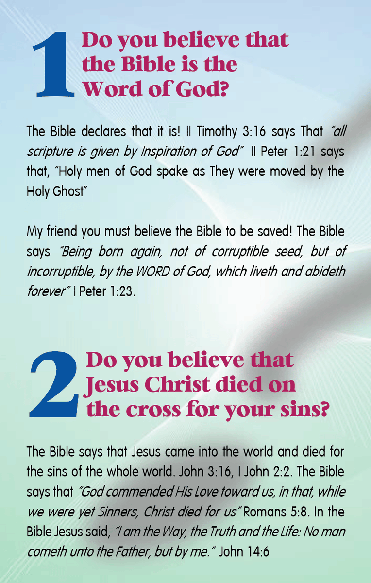 4 Important Questions – Beacon of Truth Baptist Ministries